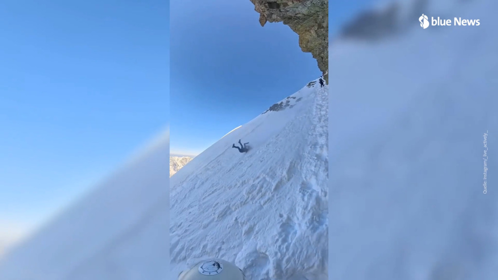 Ecco il video: Un alpinista perde l'equilibrio e cade dal pendio ...