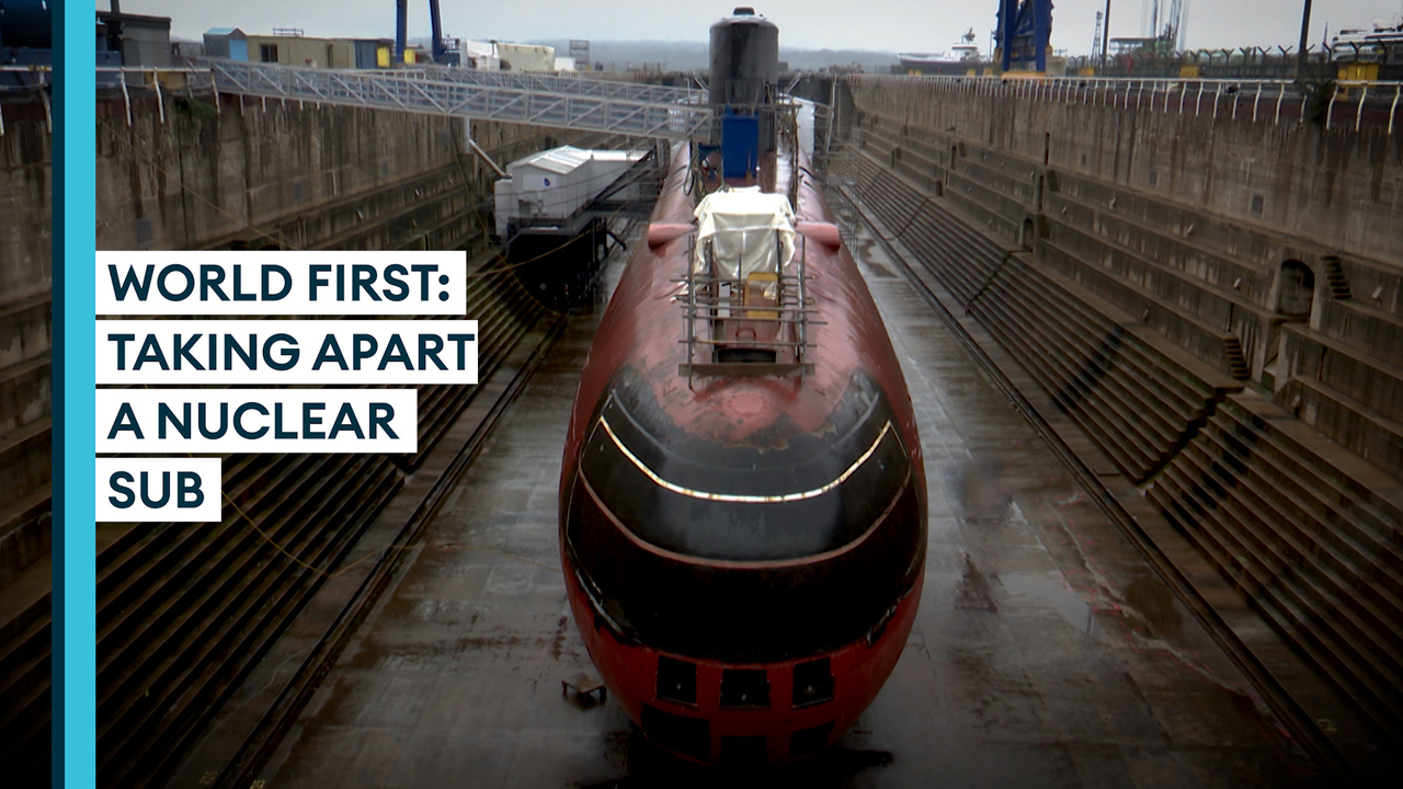 Retired Royal Navy submarine prepares for final dismantle in world ...
