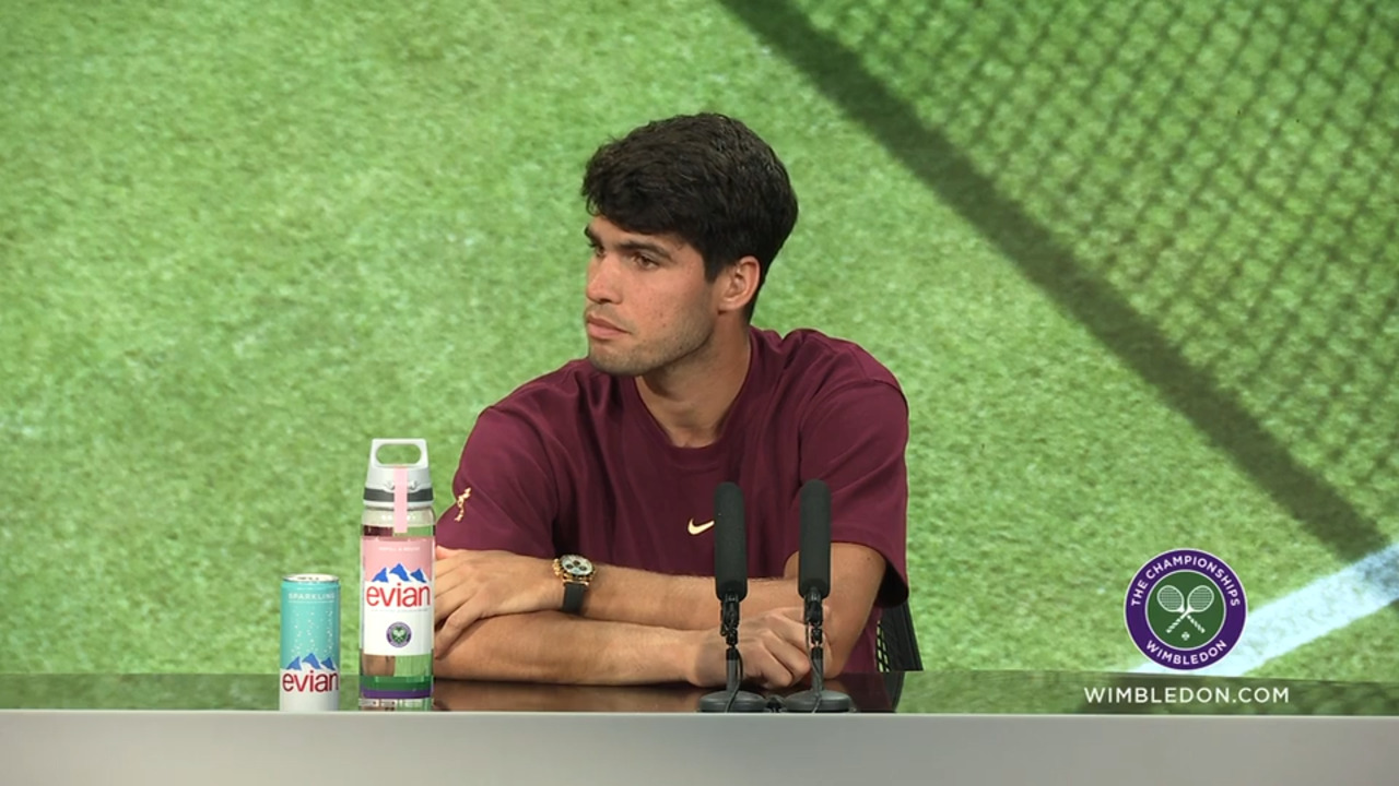 Wimbledon: Carlos Alcaraz 'happy' and praises 'unbelievable' Jannik ...