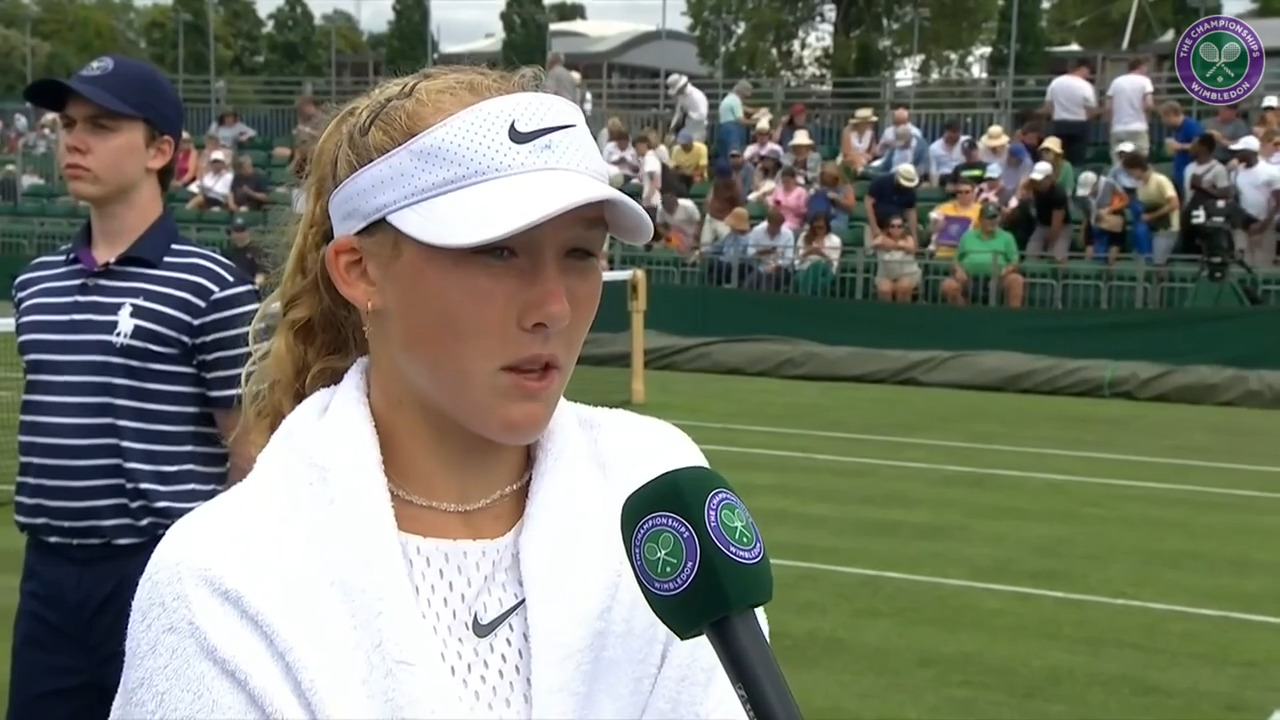 Video - Mirra Andreeva | Post-match interview - The Championships ...