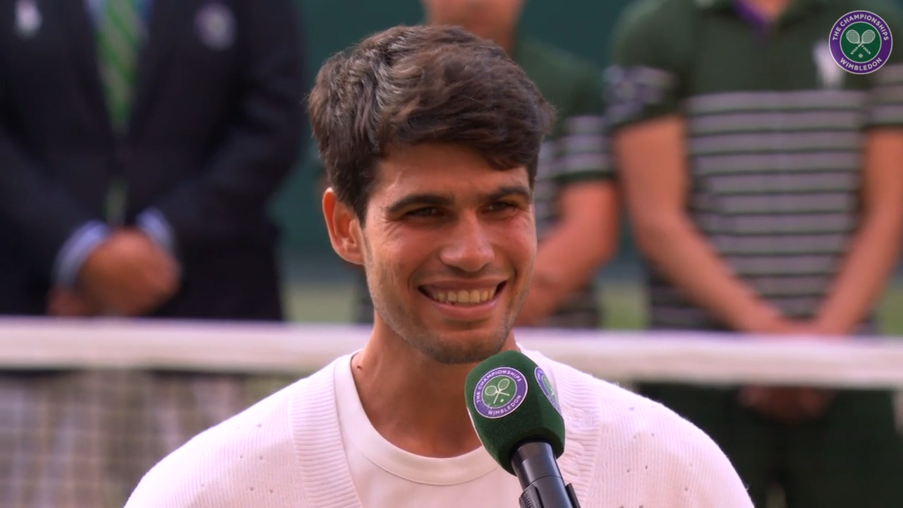 Wimbledon: Carlos Alcaraz 'happy' and praises 'unbelievable' Jannik ...