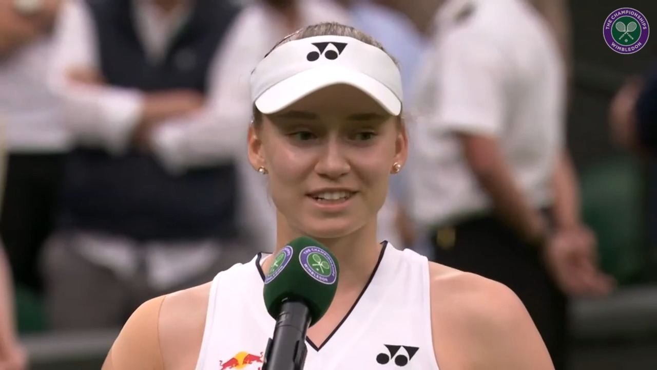 Video - Elena Rybakina post-match interview - The Championships ...