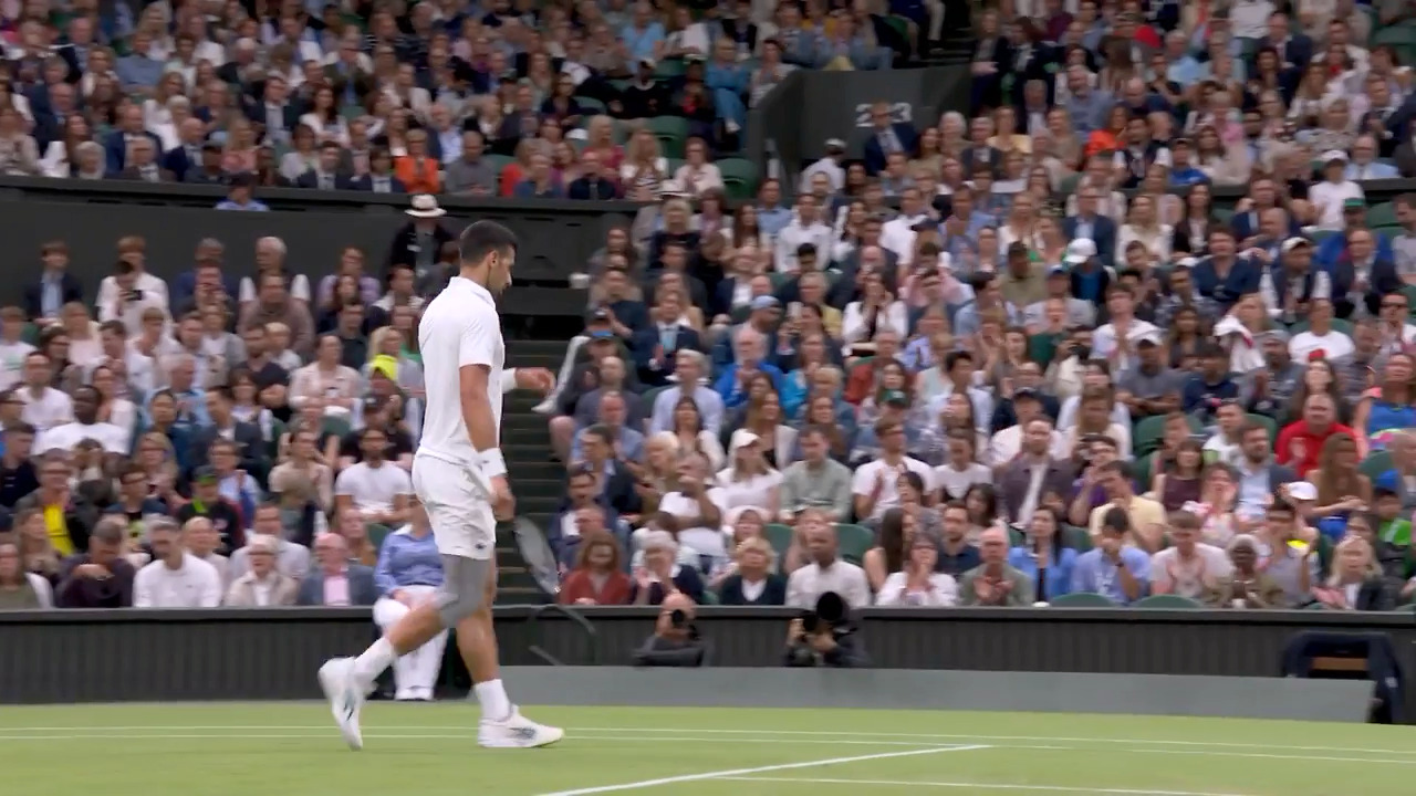 Video - Djokovic wins first set vs Rune - The Championships, Wimbledon ...