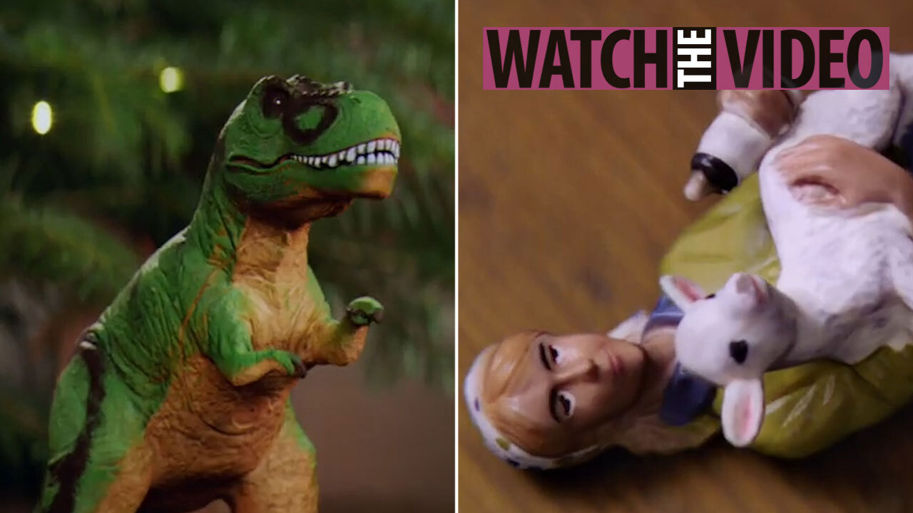 Christmas Advert With Dinosaur