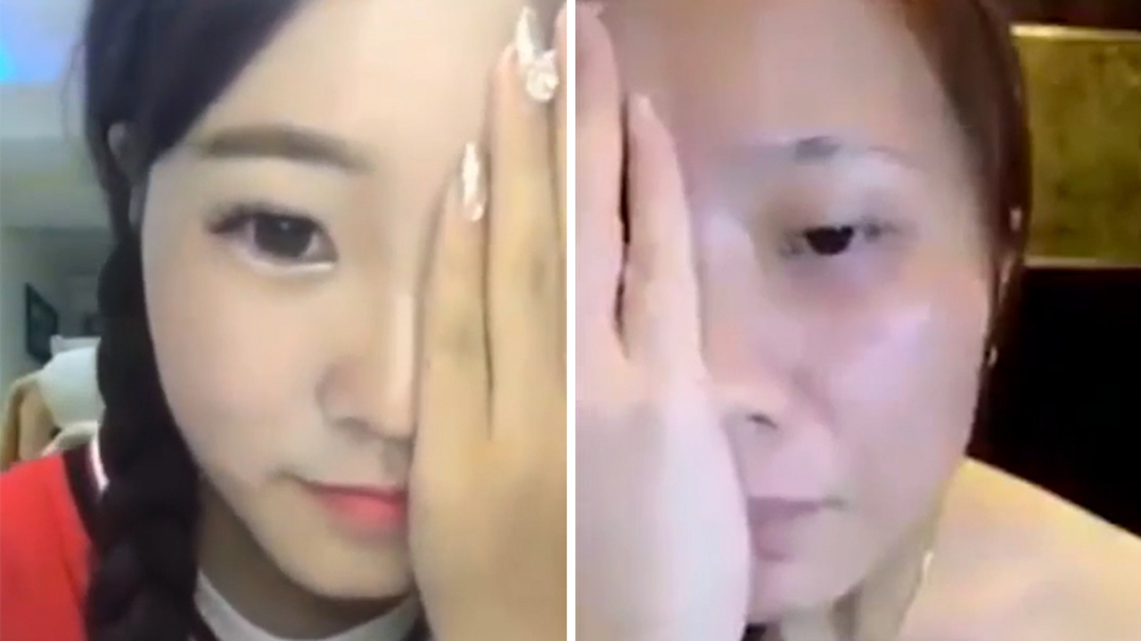 Makeup Before And After Half Face